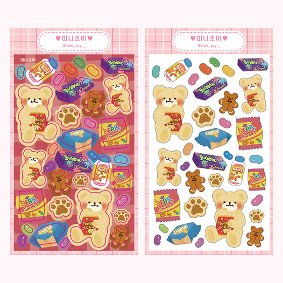 [Minijoy] Sweet bear Sticker – Goldenchange Shop